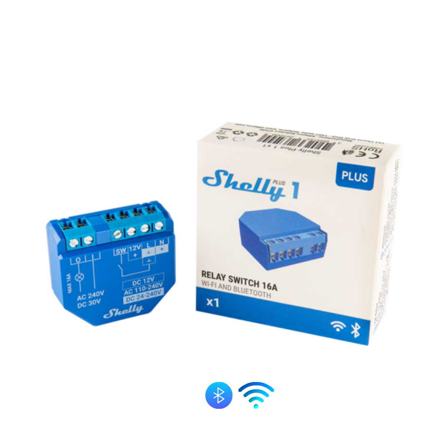 Shelly Plus 1 Relé – ShellyMadrid.com